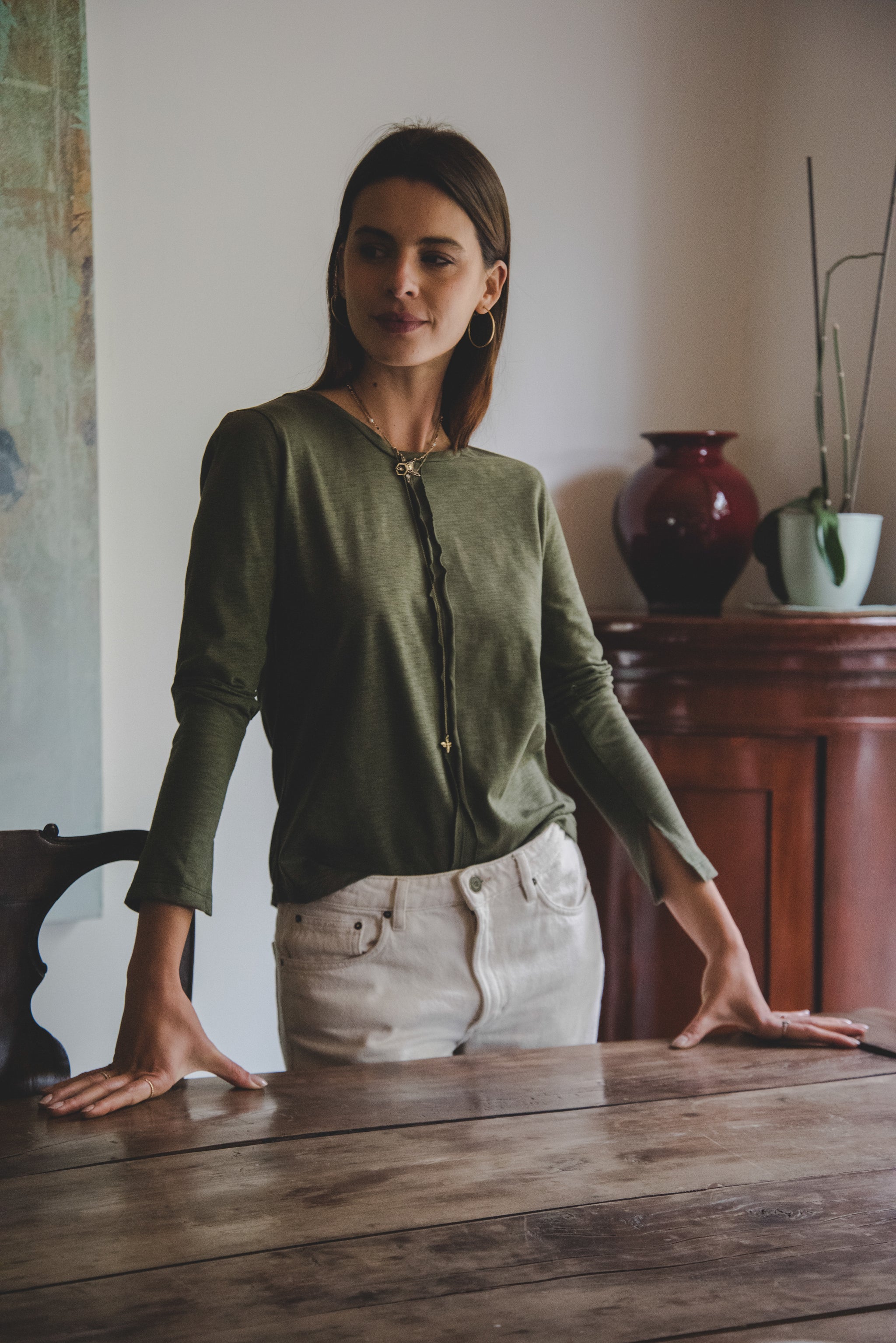 Top Simpla · Verde Musgo